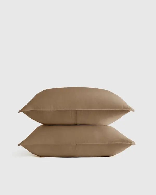 Quince Bamboo Sham Set - Walnut