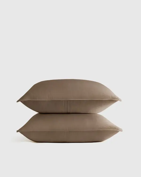 Quince Bamboo Sham Set - Walnut