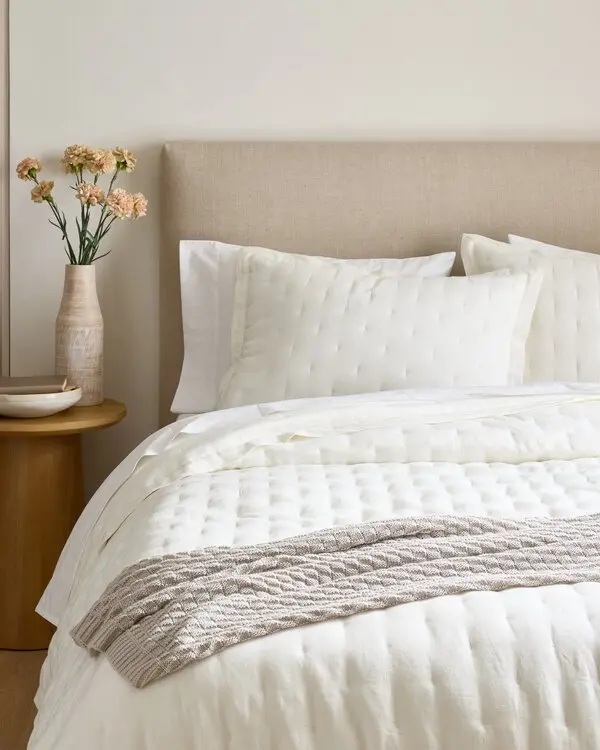 Quince European Linen Dream Quilt - Ivory