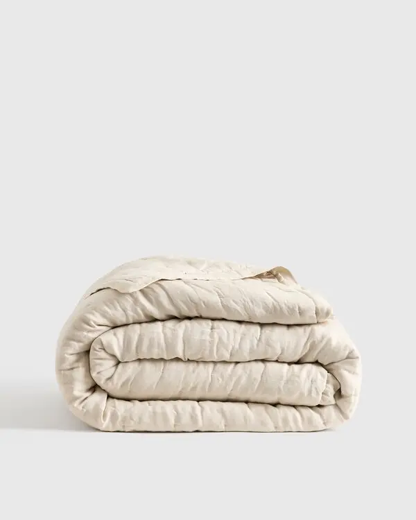 Quince European Linen Dream Quilt - Sand