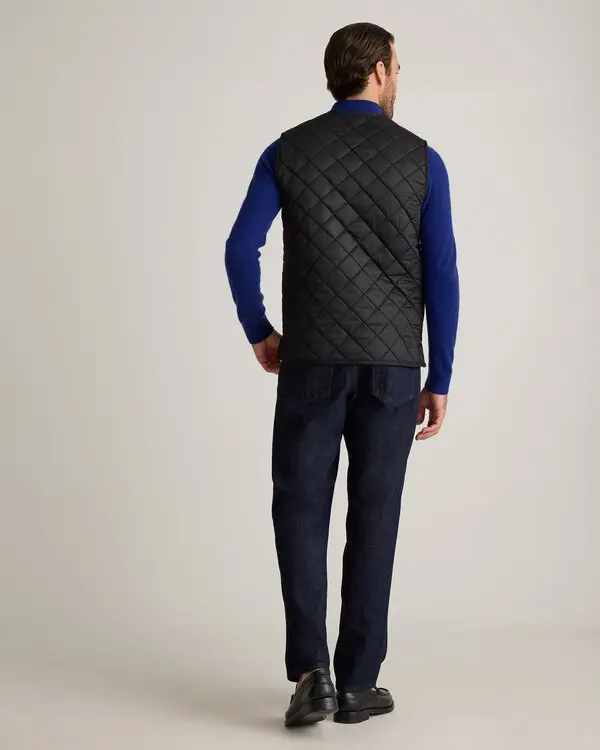 Quince Featherless Quilted Fleece-lined Liner Vest - Black
