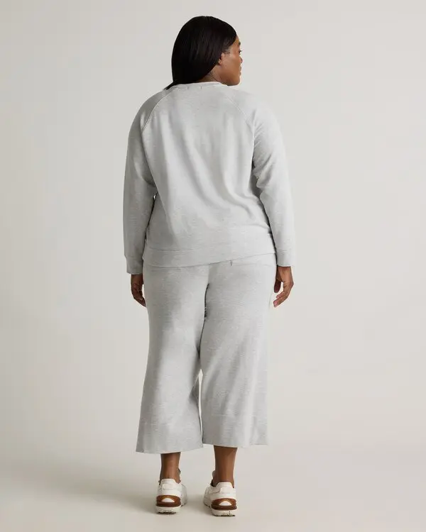 Quince Supersoft Fleece Crewneck Sweatshirt - Heather Grey