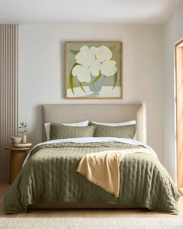 Quince European Linen Dream Quilt Set - Willowleaf