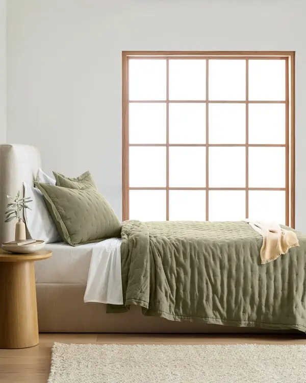 Quince European Linen Dream Quilt Set - Willowleaf