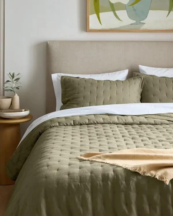 Quince European Linen Dream Quilt Set - Willowleaf