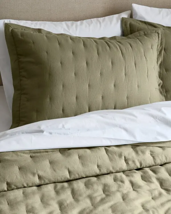 Quince European Linen Dream Quilt Set - Willowleaf