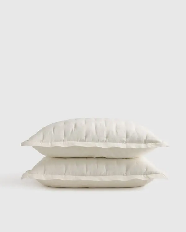 Quince European Linen Dream Sham Set - Ivory