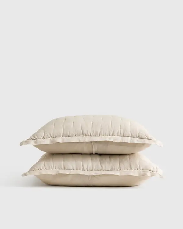 Quince European Linen Dream Sham Set - Sand
