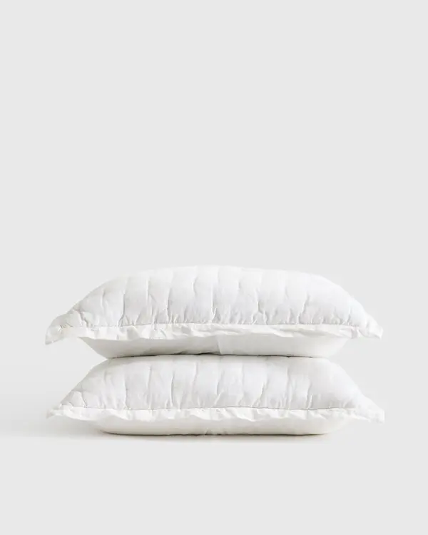 Quince European Linen Dream Sham Set - White