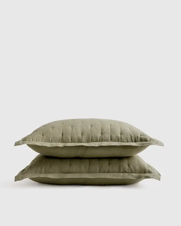 Quince European Linen Dream Sham Set - Willowleaf