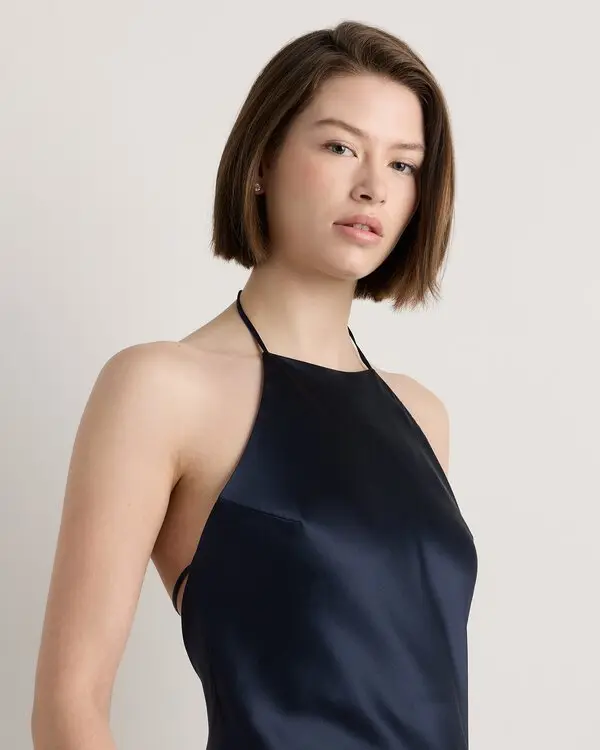 Quince Halter Maxi Dress - Navy