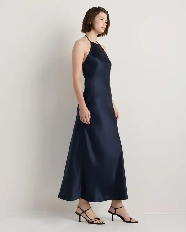 Quince Halter Maxi Dress - Navy