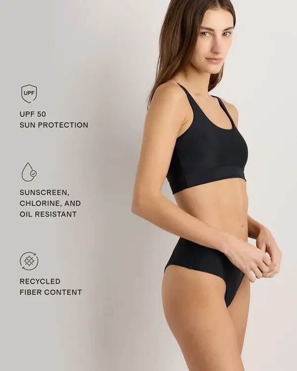 Quince Tank Bikini Top - Black