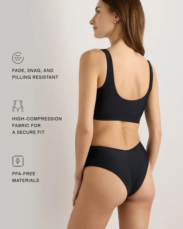 Quince Tank Bikini Top - Black