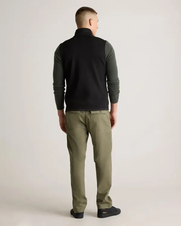 Quince Sweater-knit Fleece Full-zip Vest - Black