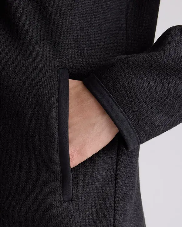 Quince Sweater-knit Fleece Full-zip Jacket - Black