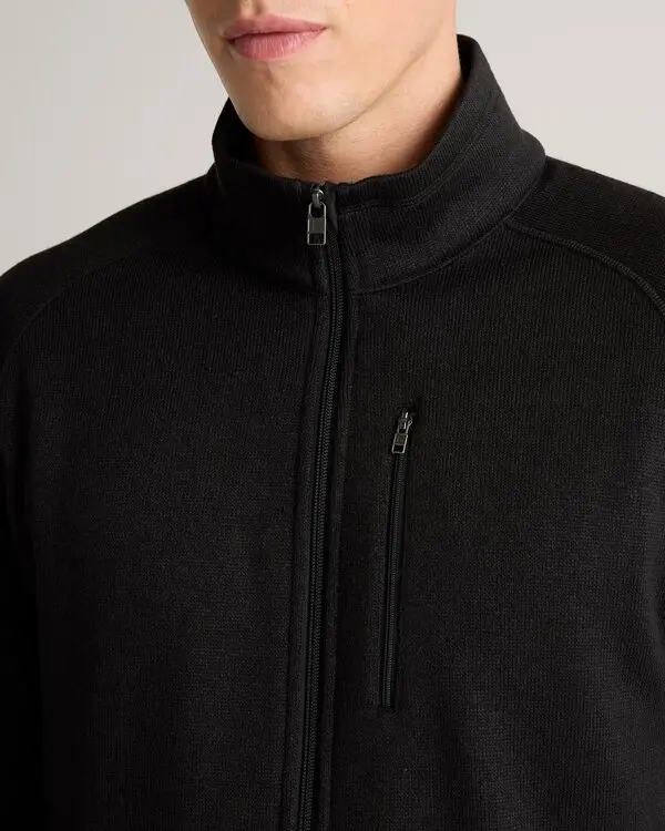 Quince Sweater-knit Fleece Full-zip Jacket - Black