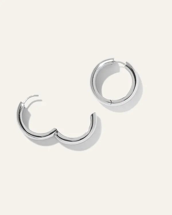 Quince Dome Hoop Earrings In Vermeil And