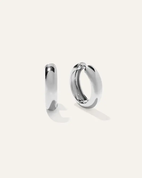 Quince Dome Hoop Earrings In Vermeil And - Sterling Silver