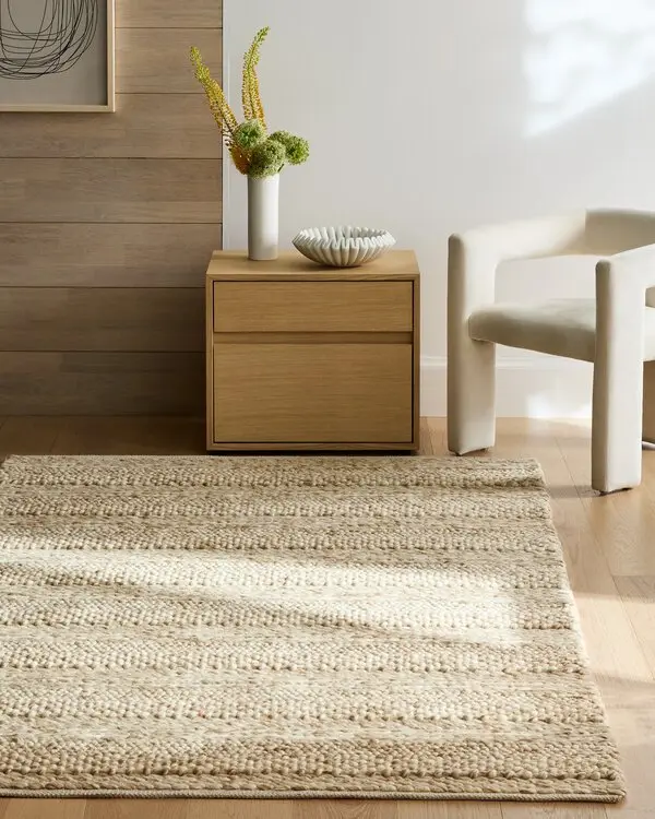 Quince Rowan Handwoven Wool Rug - Sand