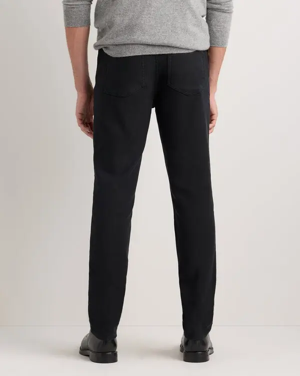 Quince French Terry Slim 5-pocket Pants - True Black