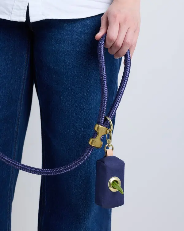 Quince Wrapped Nylon Dog Harness Walk Kit - Navy