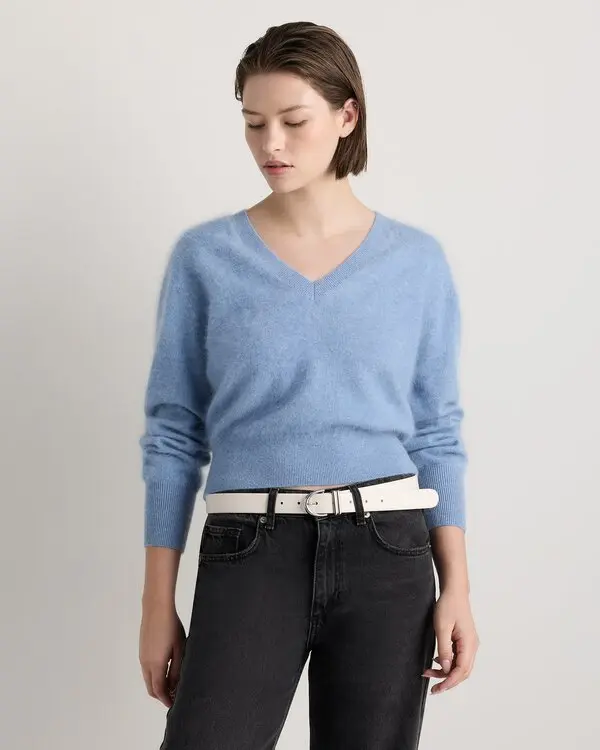 Quince Alora European Leather Belt - Bone