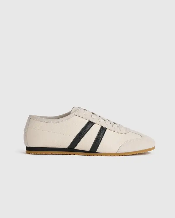 Quince Italian Leather & Suede Low Profile Sneaker - Birch