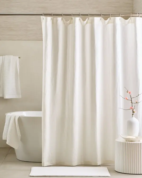 Quince European Linen Shower Curtain - Ivory