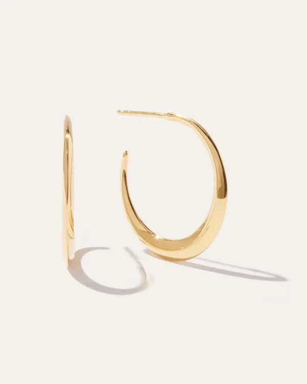 Quince Dress Up Hoop Earrings - Gold Vermeil