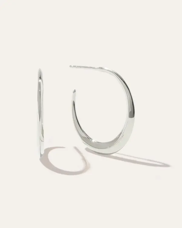 Quince Dress Up Hoop Earrings - Sterling Silver
