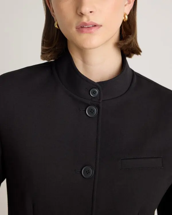 Quince Ultra-stretch Ponte Blazer - Black