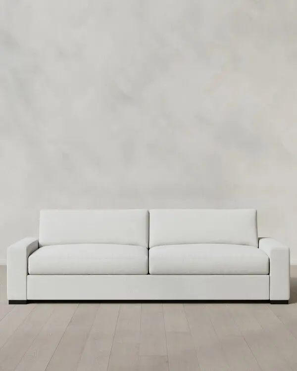 Quince Stillman Sofa In Performance Basketweave - Snow
