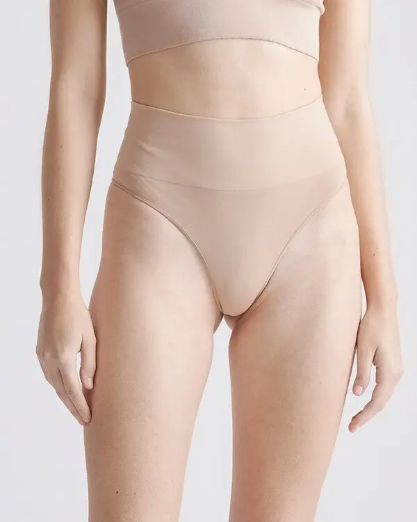 Quince Shaping High-waisted Thong - Sand