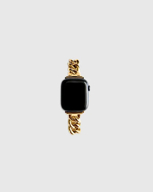 Quince Stainless Steel Chain Apple Watch Band - Gold