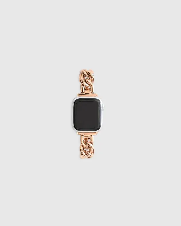 Quince Stainless Steel Chain Apple Watch Band - Rose Gold