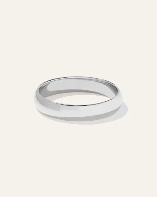 Quince Low Dome Band Ring - Platinum