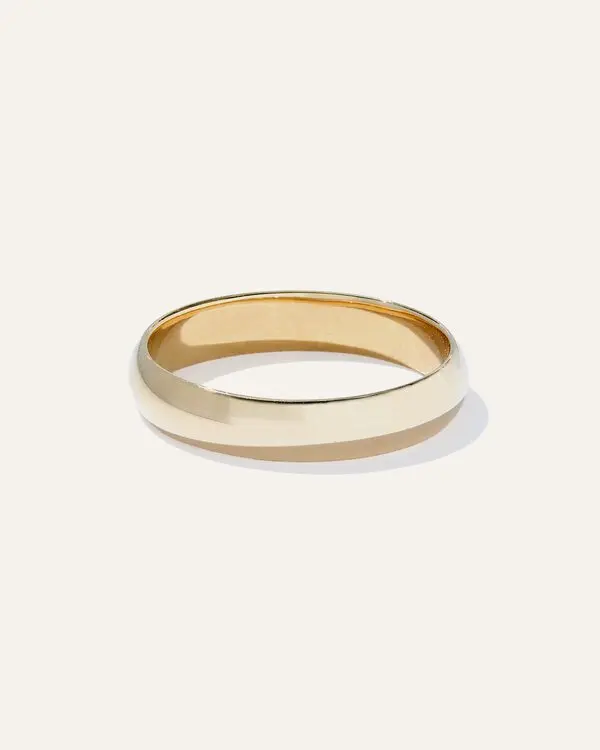Quince Low Dome Band Ring - Yellow Gold