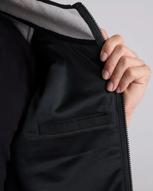 Quince Polar Fleece Full-zip Vest - Bold Black