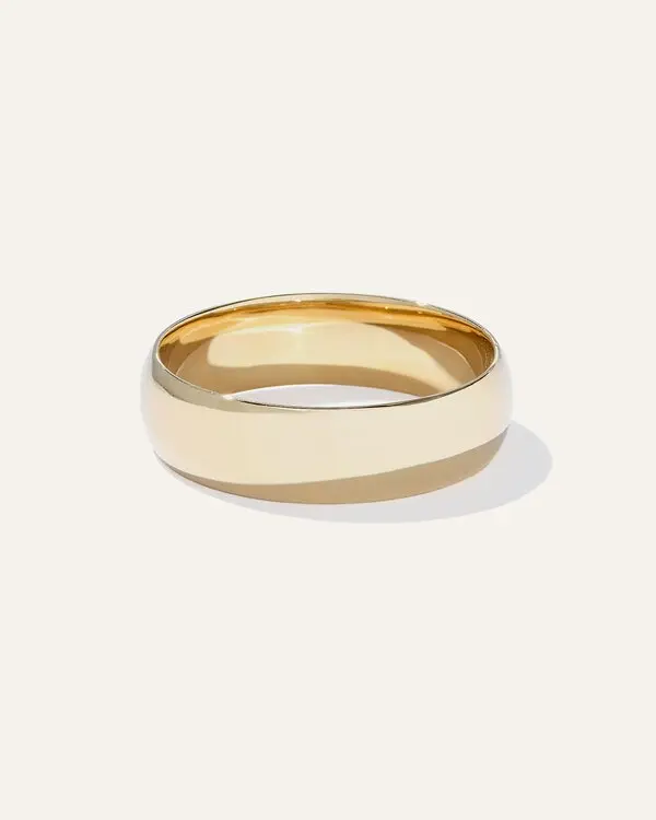 Quince Low Dome Band Ring - Yellow Gold