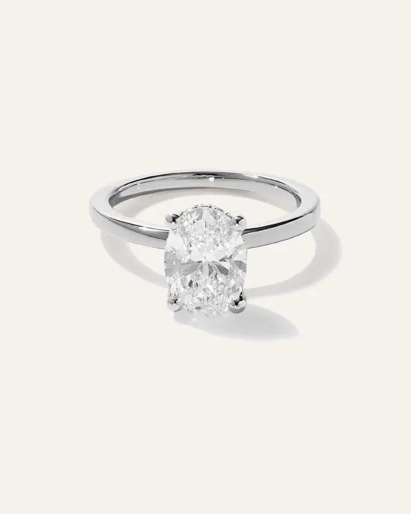 Quince Lab Grown Diamond Oval Engagement Ring - White Gold
