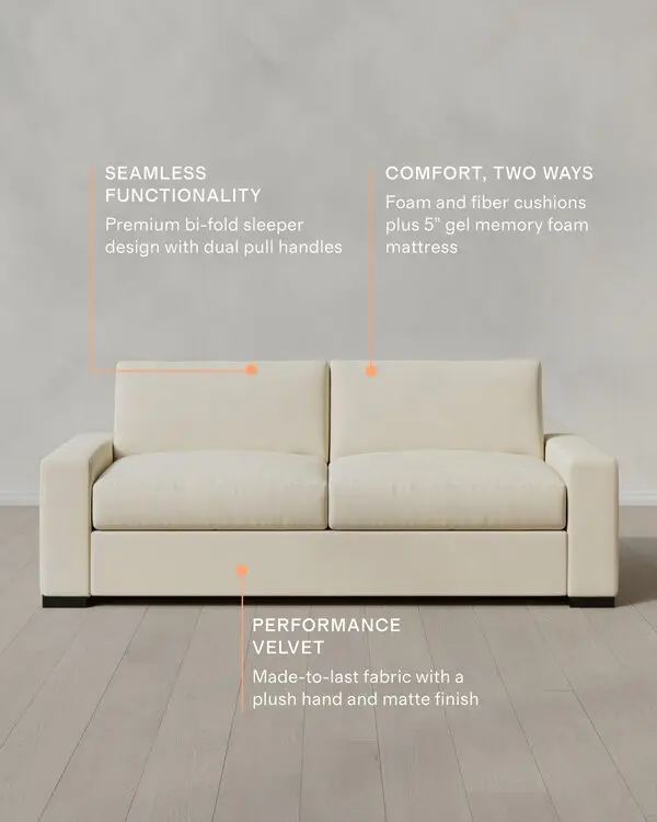 Quince Stillman Sleeper Sofa - Ivory