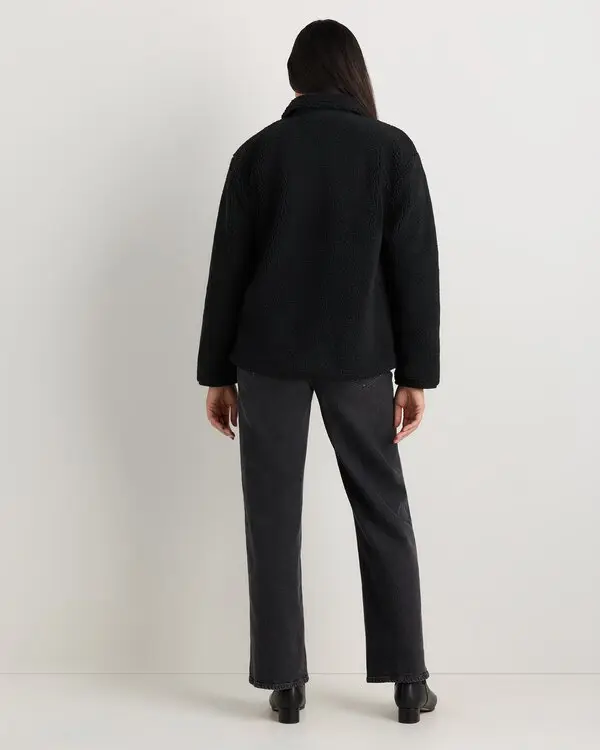 Quince Sherpa Barn Jacket - Black