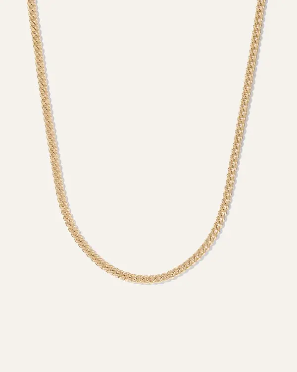 Quince Cuban Curb Chain Necklace - Gold Vermeil