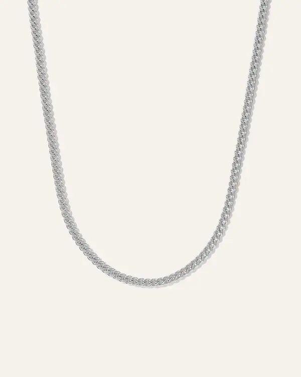 Quince Cuban Curb Chain Necklace - Sterling Silver