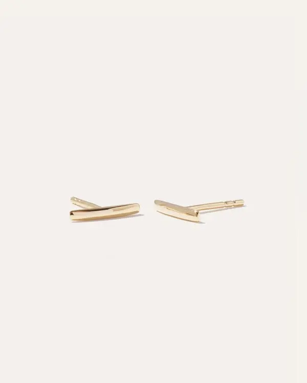 Quince 14k Gold Line Stud Earrings - Yellow Gold