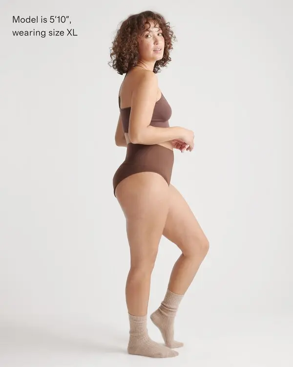 Quince Shaping High-waisted Brief - Cocoa