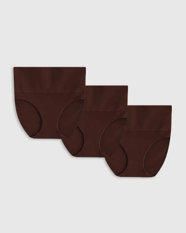 Quince Shaping High-waisted Brief - Cocoa