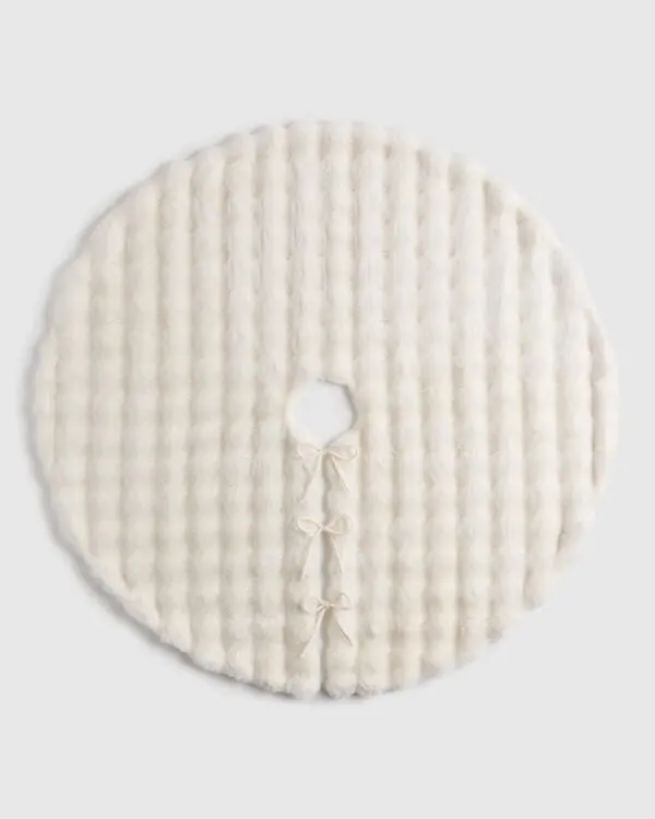 Quince Faux Fur Tree Skirt - Ivory
