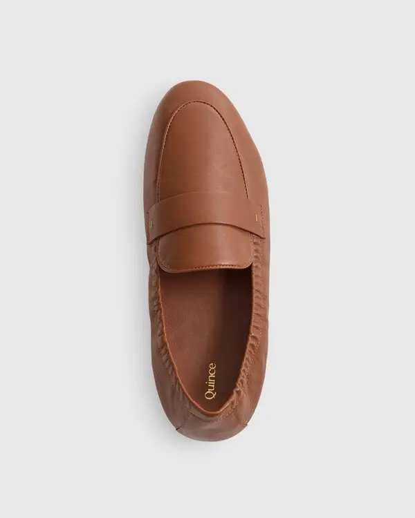Quince Italian Leather Loafer - Cognac